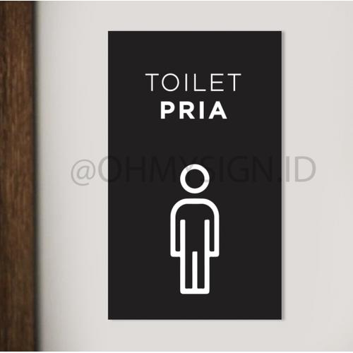 Jual SIGN TOILET PRIA PRINTED | PAPAN RESTROOM ACRYLIC | SIGN BOARD ...