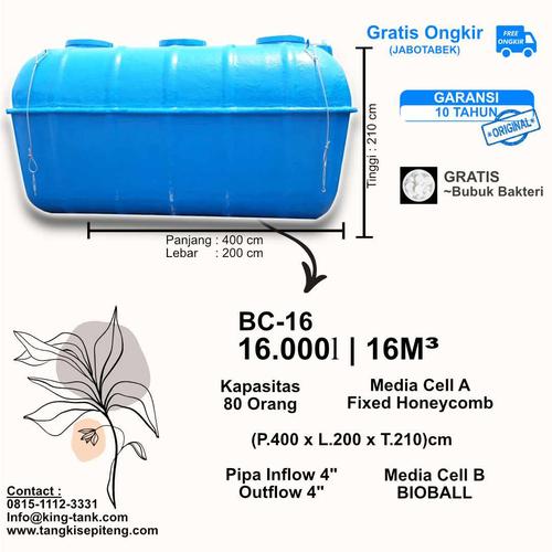 Jual 16000 Liter / 16M3 - Tangki BIOFIL BIOTANK BIOTECH BIOFILTER - Kab ...
