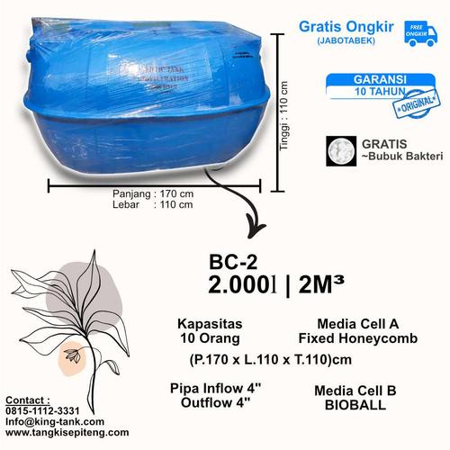 Jual 2000 Liter / 2M3 - Tangki BIOFIL BIOTANK BIOTECH BIOFILTER - Kab ...