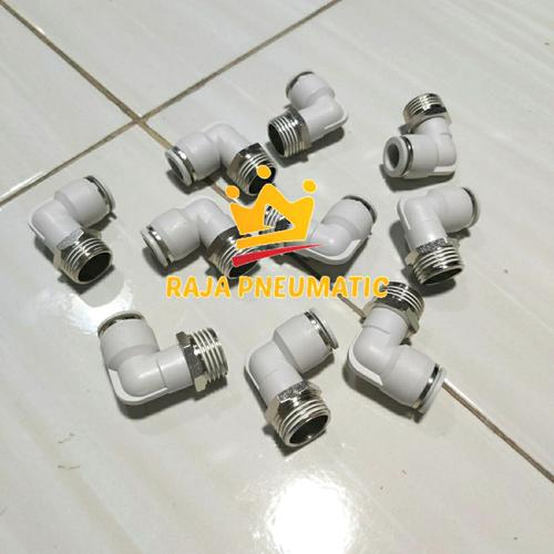 Jual FITTING NEPEL ANGIN ELBOW L SELANG 12MM DRAT 3/8 WARNA PUTIH ...