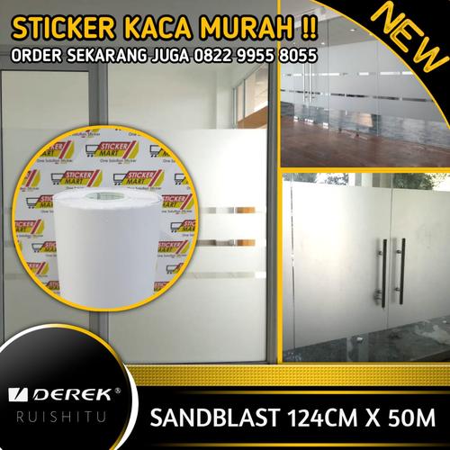 Jual Stiker Kaca Es Partisi Kantor Sandblast Sticker Polos 50cm x 122cm ...