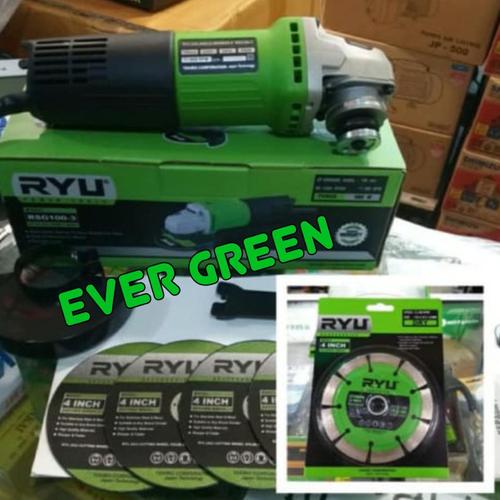 Jual MESIN DISC GRINDER 4" RYU free BATU SLEP - MATA POTONG - PISAU ...