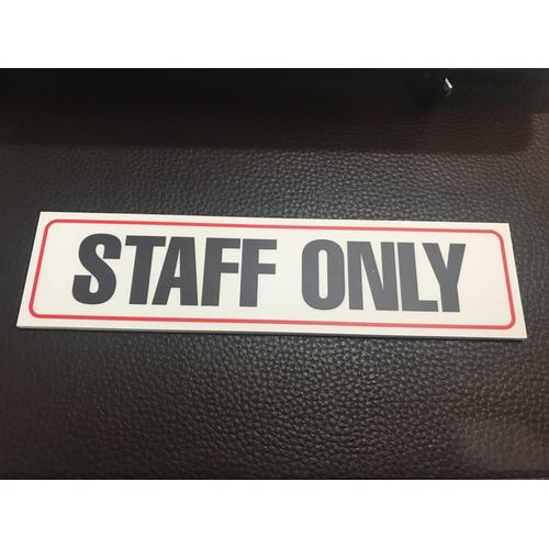 Jual Rambu Papan Tanda Pintu Signage STAFF ONLY Board Sign - Kota ...