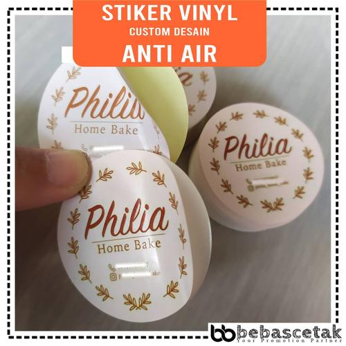 Jual Cetak Sticker/Stiker Label Produk Bulat (Bahan Vinyl) - Kota ...