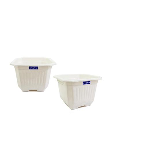 Jual Pot Tanaman Bunga Segi 4 vas plastik Hias kaktus anggrek netpot ...