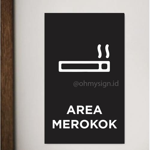 Jual SIGN AREA MEROKOK TIMBUL | SMOKING AREA ACRYLIC | SIGN BOARD ...