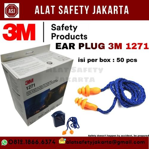 Jual Ear Plug 3M 1271 / Penutup Telinga 3M 1271 (1box isi 50pcs ...