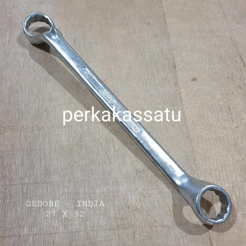 Jual KUNCI RING 27 X 32 MM GEDORE INDIA DOUBLE RING WRENCH 27MM X 32MM ...