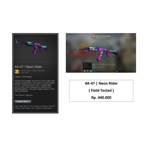 Jual AK-47 | Neon Rider ( Field-Tested ) - Kota Balikpapan - Motherday ...