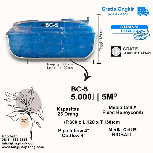 Jual 5000 Liter / 5M3 - Tangki BIOFIL BIOTANK BIOTECH BIOFILTER - Kab ...