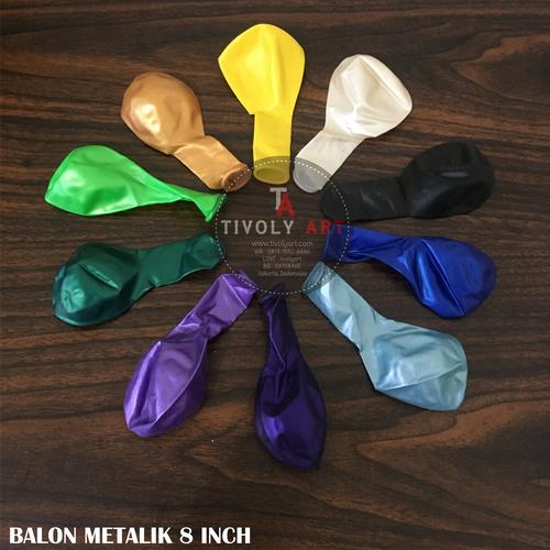 Jual Balon Metalik 8 Inch / Balon Latex Metalik 8 Inch isi 50 Pcs ...