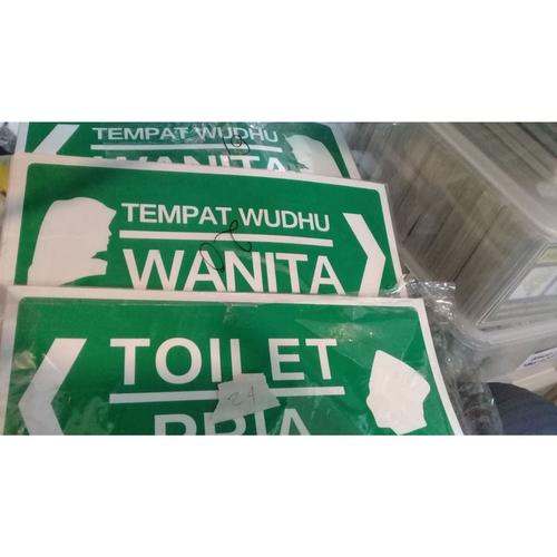 Jual SIGN STICKER TEMPAT WUDHU WANITA / PRIA 30X10CM - Jakarta Barat ...