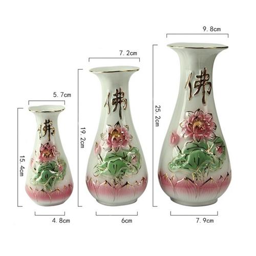 Jual vas bunga sembahyang tempat keramik/vas bunga teratai/vas kuan im ...