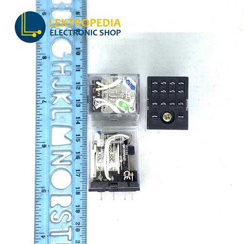 Jual Relay 14p Lancip Tumpul MY4N 24V DC 24 volt 14 pin kaki 14pin ...