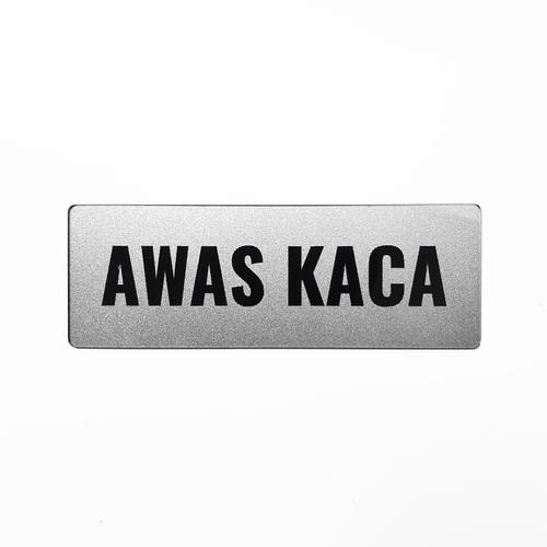 Jual SIGN AKRILIK Pintu - AWAS KACA - Signage Cafe/Resto 14.5cm x 5cm ...