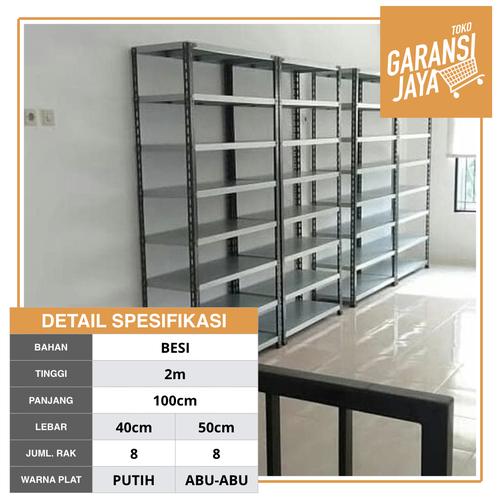 Jual Rak Besi Murah Susun 8 - Lebar 40, Ambalan Putih - Kota Surabaya ...