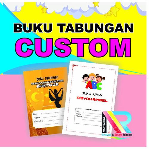 Jual Buku Tabungan Custom Free Desain Laminasi Cetak Note Catatan ...