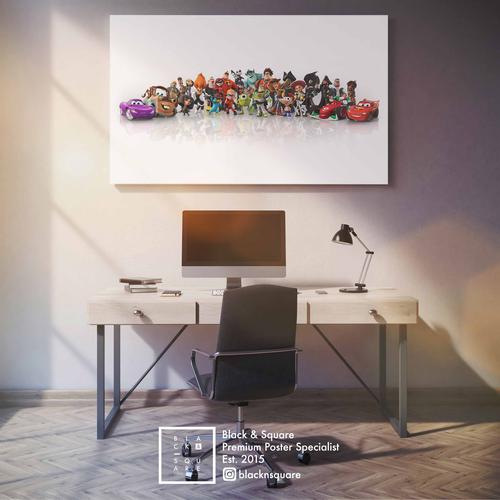 Jual Premium Poster - All Pixar in One Frame - Borderless Frame ...