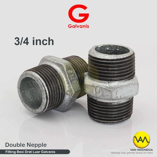 Jual Double Nepple Galvanis 3/4 inch Fitting Pipa Besi Drat Luar - Kota Bandung - VAN Pump ...