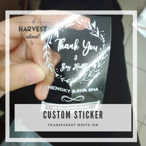 Jual CETAK STICKER VINYL A3 TRANSPARAN TINTA PUTIH + CUTTING KISS CUT ...