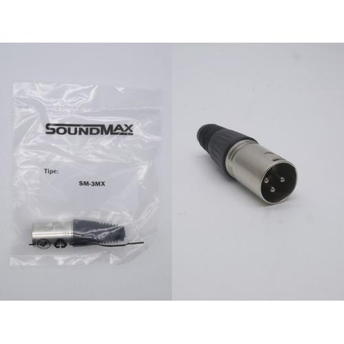 Jual Konektor Mic XLR Male + Female SOUNDMAX SM-3X Jack Socket satu set ...