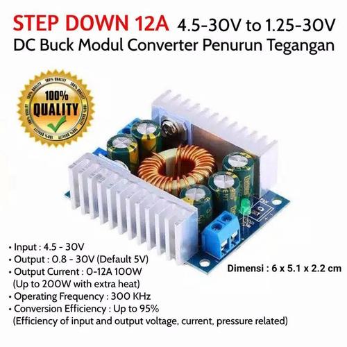 Jual Module Step Down DC DC 12A 100W Buck Converter Penurun Tegangan ...