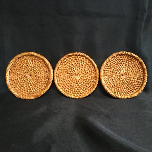 Jual Tatakan Gelas Rotan Glass Coaster Alas Dekorasi Serbaguna - 10 cm ...