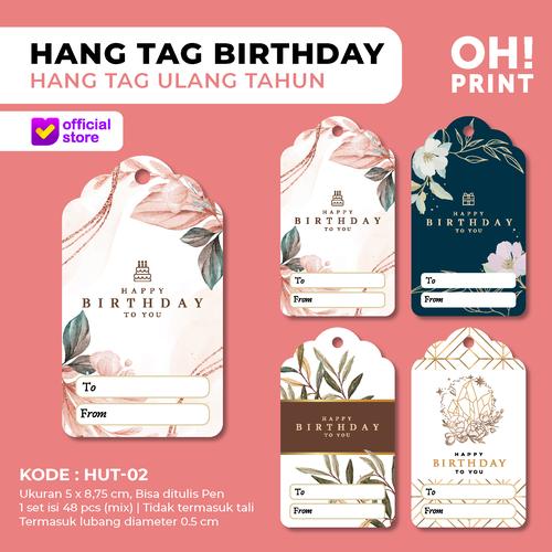 Jual Hang Tag Ulang Tahun | Birthday Hang Tag (ISI 48 PCS) - Kota ...