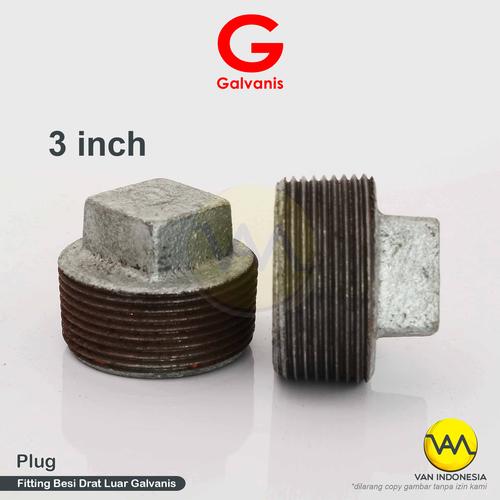 Jual Plug Galvanis 3 inch Tutup Fitting Pipa Besi Drat Luar - Kota ...