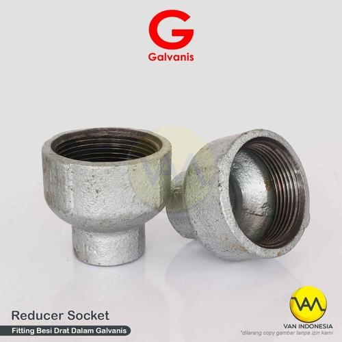 Jual Reducer Socket Galvanis 2 inch Fitting Pipa Besi Drat Dalam - 2 X ...