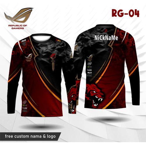 Jual Jersey republic of gamers baju rog kaos game lengan panjang - XS ...