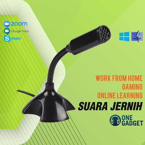 Jual USB Mic Condenser Microphone Laptop Microfon PC Mikrofon Eksternal ...
