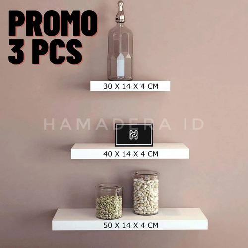 Jual 1 SET RAK DINDING AMBALAN UKURAN 30-40-50CM LEBAR 14CM TEBAL 4CM ...