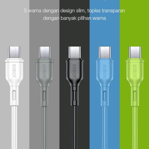 Jual Kabel Data Fast Charging USB Cable Micro/Mikro 2A 100cm Robot ...