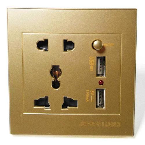 Jual FACEPLATE USB CHARGER 2 PORT 5V WALL SOCKET OUTLET STOP KONTAK ...