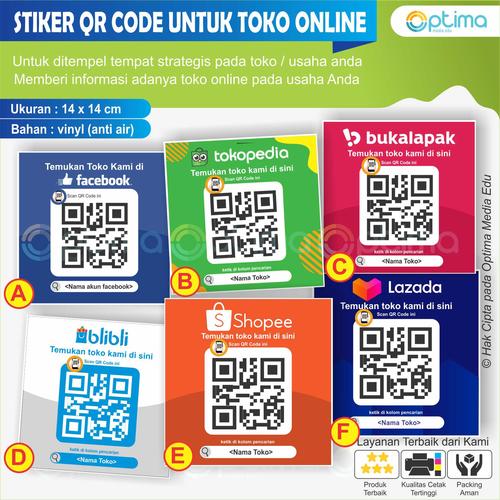 Jual STIKER QR CODE UNTUK USAHA / TOKO ONLINE AGAR DIKENAL KONSUMEN ...