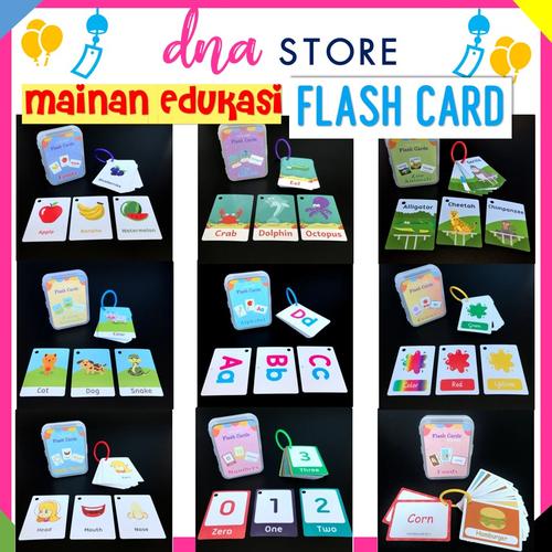 Jual Flash Card Bahasa Inggris / Flash Card Angka Huruf Binatang Dll ...
