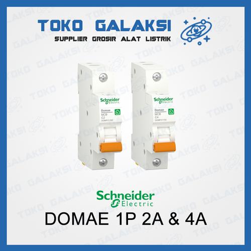 Jual Schneider MCB Domae 1P 2A dan 4A Miniature Circuit Breaker 6kA 1 ...
