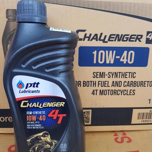 Jual Ptt challenger 4t semi synthetic SAE 10w40 0,8ltr(oli motor ...