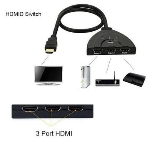 Jual JUAL HDMI SWITCH 3 PORT 3 INPUT 1 OUTPUT SPLIT SPLITTER SWITCHER ...