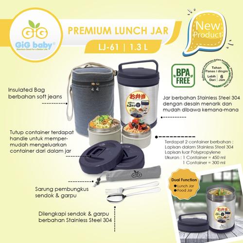 Jual Gig Baby Premium Food Jar 1.3L - Termos Makanan Tahan Panas 1.3L ...