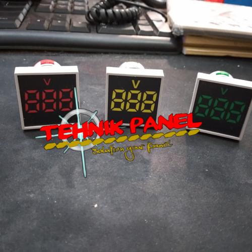 Jual PILOT LAMP VOLTMETER KOTAK LED 220V INDICATOR LAMP VOLTMETER-HIJAU ...