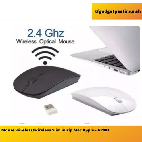 Promo Mouse wireless/wireless Slim mirip Mac Apple - AP001 - Putih - Kota Palembang - TF Gadget ...