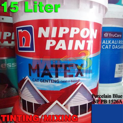Jual MATEX Cat Genteng Atap Marka Jalan Lapangan PORCELAIN BLUE 15L ...