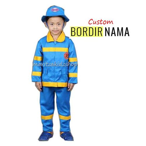 Jual Baju / Stelan / Setelan / Kostum Profesi Pemadam Kebakaran Biru ... Jual Baju / Stelan / Setelan / Kostum Profesi Pemadam Kebakaran Biru ...