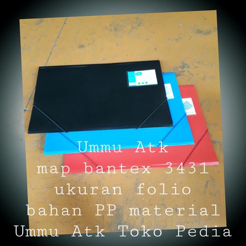 Jual map bantex 3431 lengkap dengan tali pengait ukuran folio - Hitam ...