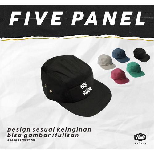 Jual custom topi 5 panel five panel custom design - custom 5 panel ...