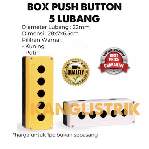 Jual BOX PUSH BUTTON 5LUBANG /CONTROL BOX PUSH BUTTON 5LUBANG DIAMETER ...