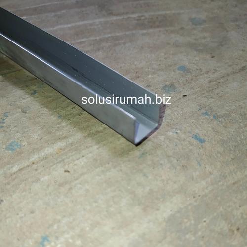 Jual REL BESI BAWAH 17MM X 15MM X 100cm X 1.2MM GALVANIS REL PINTU ...