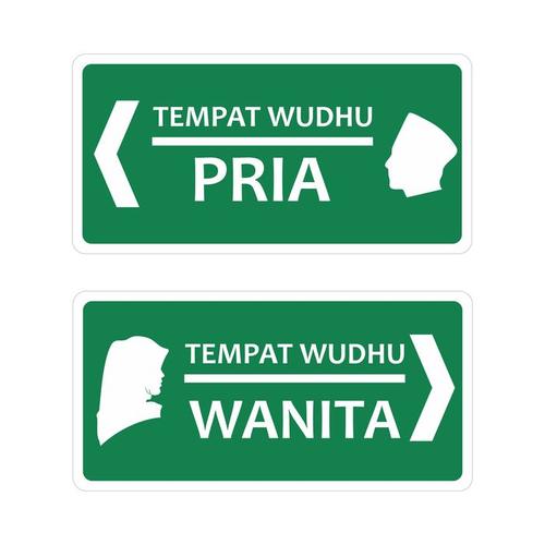 Jual sign akrilik tempat wudhu wanita / pria / tanda rambu tempat wudhu ...